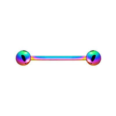 Rainbow Surgical Steel Barbell – Keen on Piercing