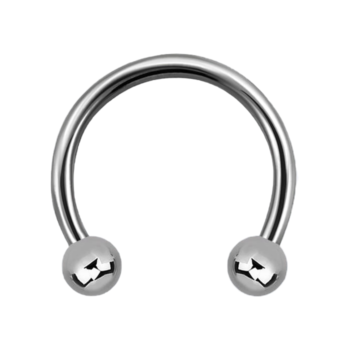 Titanium Circular (Horse Shoe) with balls – Keen on Piercing